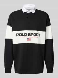 Polo Ralph Lauren Sweatshirt mit Polokragen und Label-Print