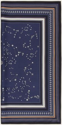 lescarf Lescarf Seidentuch blau