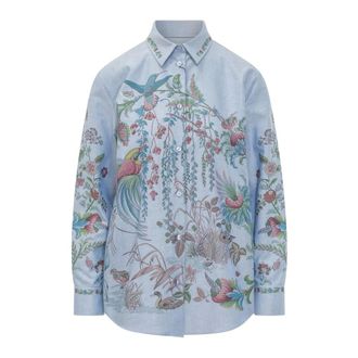 Etro Femme, Blouses et Chemises, Bleu, Taille: 40 FR Chemise Oxford en coton imprim&eacute;