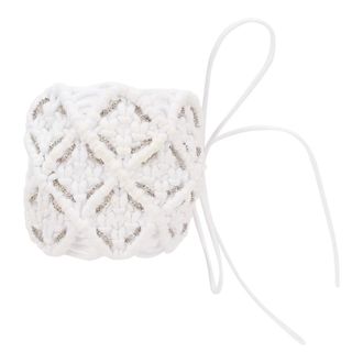 Fabiana Filippi Femme, Accessoires, Blanc, Taille: ONE Size Bracelet Tress&eacute; avec Perles