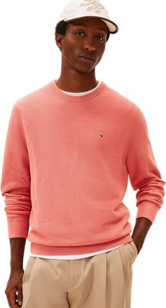 Tommy Hilfiger Men Essential Structure Crew Neck MW0MW36347 Pullover Sweater, pink, M, Rosa (Camellia Blush), M