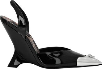 Philipp Plein Femme, Chaussures, Noir, Taille: 38 EU Escarpins compens&eacute;s Decollete en cuir verni