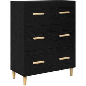 vidaXL Sideboard Schwarz Eichen-Optik 34 x 69.5 x 90 cm Holzwerkstoff vidaXL