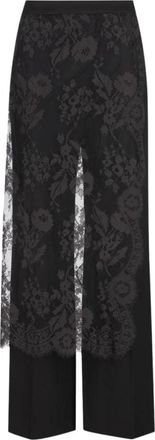 Zimmermann Valiant Lace Wrap Pant - Femme - Pantalons - Noir - Taille: 40 FR