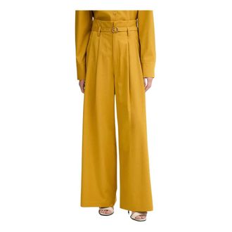 Isabelle Blanche Weite Hosen - - Trousers - Damen - Gelb - XS