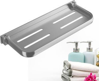 Generic Wandmontiertes Badezimmer-Wandregal, Badezimmer-Schwimmregal Aus Aluminium | Kombinierte Schwimmende Lagerorganisation, Waschk&uuml;chenregal