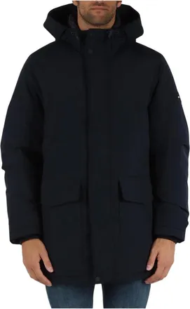 Tommy Hilfiger Homme, Vestes, Bleu, Taille: L Doudoune en tissu technique avec capuche