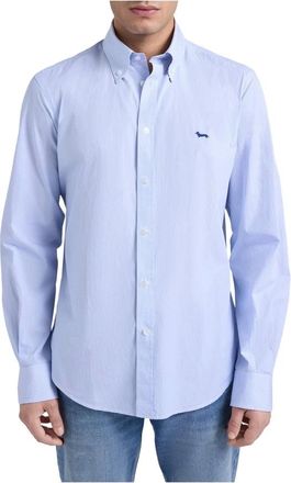Harmont & Blaine Homme, Chemises, Bleu, Taille: 3XL Micro-Stripe Button-Down Shirt