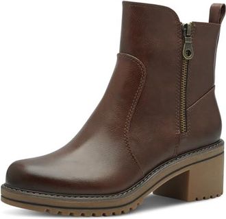 Marco Tozzi Bottines Zipp&eacute;es pour Femme 2-25430-43 Botte Tendance, Ch&acirc;tain, 41 EU