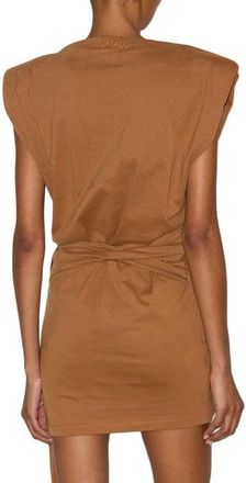 Isabel Marant Robe courte drap&eacute;e Marielle en jersey coton