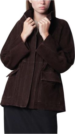 Nour Hammour Quai Funnel Jacket - - Jackets - Damen - Braun - 2XS