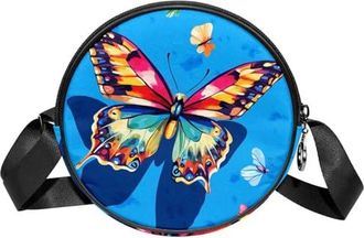 Generic Sac &agrave; bandouli&egrave;re rond pour femme, beau petit sac &agrave; bandouli&egrave;re avec fermeture &eacute;clair, bretelles r&eacute;glables, sac &agrave; main rond d&eacute;contract&eacute; pour femmes et