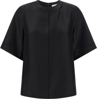 Loulou Studio Femme, Tops, Noir, Taille: 38 FR Havana Silk Twill Top