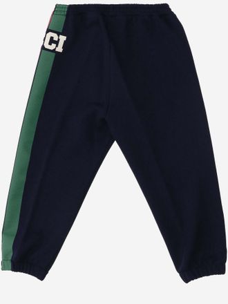 Gucci Boys Cotton Joggers, Navy Trousers