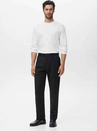 Mango Langarmshirt regular fit weiß - Herren - XXL - MANGO MAN