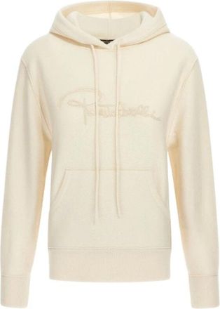 Roberto Cavalli Logo Sweatshirt Ivory Female Made in Italy - - Sweatshirts & Hoodies - Damen - Beige - S