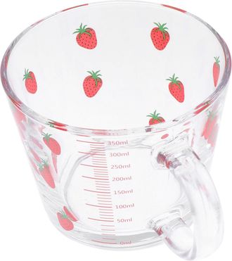 Holibanna Frühstücksglas Aus Glas Mit Skala Wasserbecher Milchbecher Breite Öffnung Kreatives Trinkglas Für Haushalt Und Frühstück