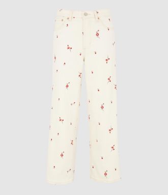 Rails Denim Getty Crop Ecru Romantic Floral