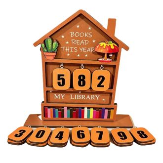 Generico Lesezubeh&ouml;r: Fortgeschrittene B&uuml;cher, die in diesem Jahr gelesen wurden, &auml;sthetische Ausstellung, dekoratives Display zur Verfolgung der Bibliotheksde