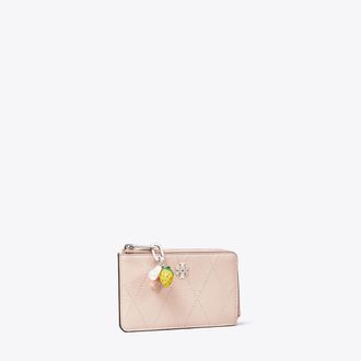 Tory Burch Gestepptes Charlie Kartenetui mit Rei&szlig;verschluss