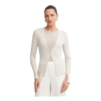 Marc O'Polo Cardigan ajour fin - Femme - Pulls - Beige - Taille: 36 FR