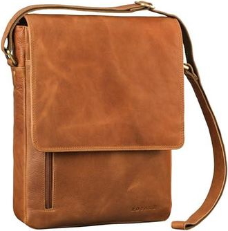 Royalz Kansas Sacoche Ordinateur Homme Cuir Céritable 13-14 pouces - Sac à Bandoulière - Cartable Sac Messenger Hommes Grand Porte-Documents pour DIN A4 Docu