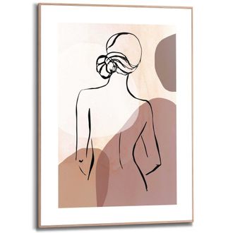 Reinders Gerahmtes Bild, Frau, Schlafzimmer, Bilder, Wanddeko, Room Decor, MDF, Braun, 70 x 50