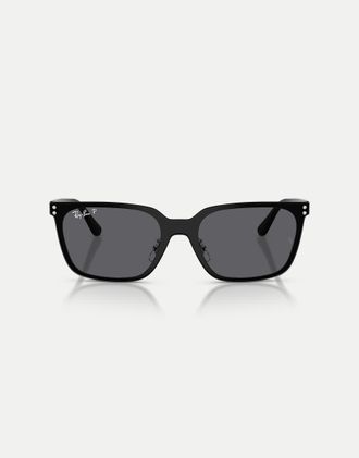 Ray-Ban Rb3784d - Lunettes de soleil carr&eacute;es &agrave; verres polaris&eacute;s gris - Argent&eacute;