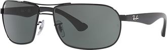 Ray-Ban Rb3492 Sonnenbrillen Schwarz Fassung Grün Glas 62-16