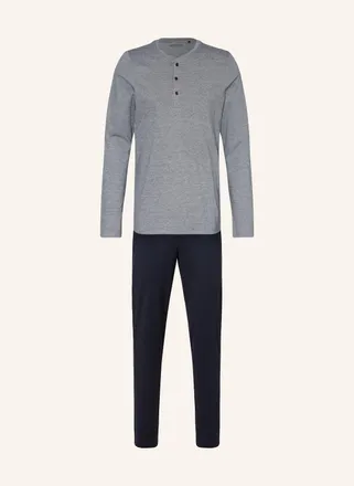 Schiesser Schlafanzug Casual Essentials blau