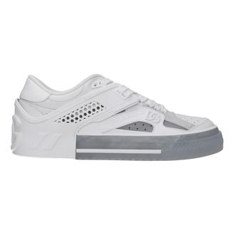 Dolce & Gabbana Homme, Chaussures, Blanc, Taille: 42 1/2 EU Baskets Basses en Cuir