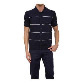 PESERICO Klassisches Polo-Shirt f&uuml;r M&auml;nner - - Knitwear - Herren - Blau - L