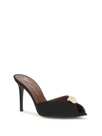 Giuseppe Zanotti Womens Intrigo Cocktail Mules Sandals 003 Calf Leather Bos Taurus