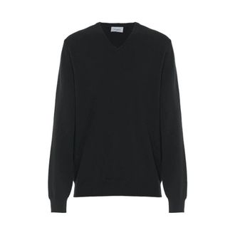 Malo V-Ausschnitt Pullover - - Knitwear - Herren - Schwarzk - 4XL
