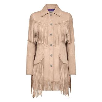 Philipp Plein Wildlederjacke Gothic Plein - - Jackets - Damen - Beige - M