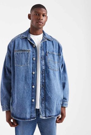 Levi's Surchemise en jean - Délavage moyen-Bleu