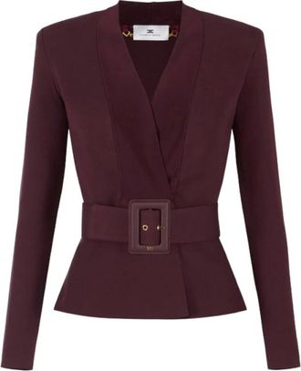 Elisabetta Franchi Damen, Jacken, Braun, LGr&ouml;&szlig;e