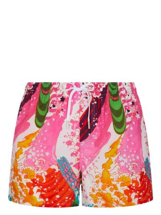 Dsquared2 short de bain &agrave; imprim&eacute; abstrait - Rose