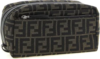Fendi FF Zucca Jacquard Travel Wallet - Black