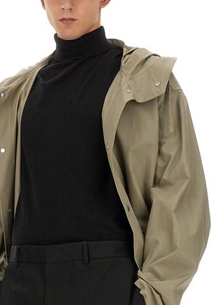 Jil Sander Logo Cotton Parka - Green