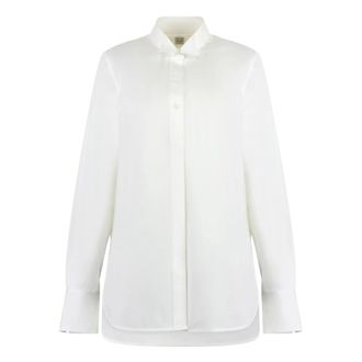 Toteme R&uuml;schenkragen Baumwollhemd - - Blouses & Shirts - Damen - Wei&szlig; - 2XS