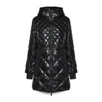 Elena Miro Langer Steppmantel aus Nylon - - Jackets - Damen - Schwarzk - 6XL