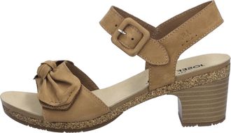 Josef Seibel Damen Sandaletten Grace 11, Frauen Sandalen,Weite G (Normal),elegant,Leichter Absatz,Sommerschuhe,Strandschuhe,nuss,42 EU