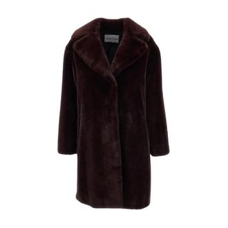 Stand Studio Camille Cocoon Mantel - - Jackets - Damen - Rot - XS
