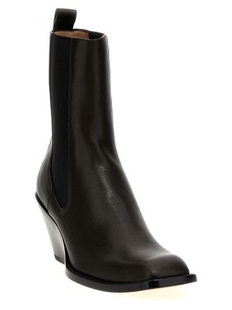Khaite Womens Brown Calfskin Chelsea Boots