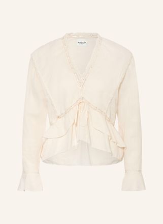 Isabel Marant Marant &Eacute;toile Blusenshirt Damienne Mit Leinen Und Spitze weiss