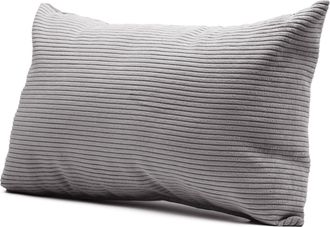 G&ouml;zze Kissen Capri, Dekokissen in Feincord-Optik, Weiches Sofakissen mit F&uuml;llung, 100% Polyester, 30 x 50 cm - Anthrazit