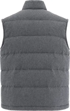 Eleventy Wool-Cashmere Padded Gilet - Gray