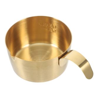 Cabilock Espressok&auml;nnchen aus Edelstahl mit Messskala Servierk&auml;nnchen f&uuml;r Espresso und Milch Kaffeewei&szlig;er mit Ausgie&szlig;er Praktisches Zubeh&ouml;r f&uuml;r Espressozuberei