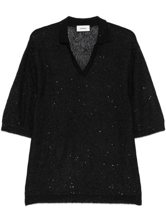 A Paper Kid t-shirt en maille - Noir